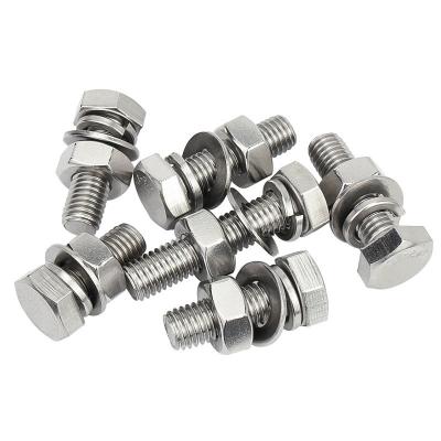 China Fully Threaded Hex Head Bolt and Nut Set for 316 M6 70mm Aluminum Fasteners Grade 8.8 for sale