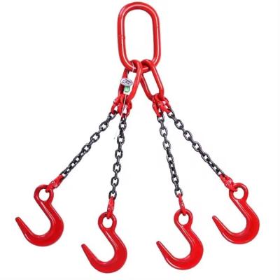 China Black Finish Lifting Chain Sling Hook Crane G80 Manganese Steel Chain Lifting Tool for sale