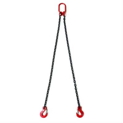 China Black Finish Lifting Chain Sling Hook Crane G80 Manganese Steel Chain Lifting Tool for sale