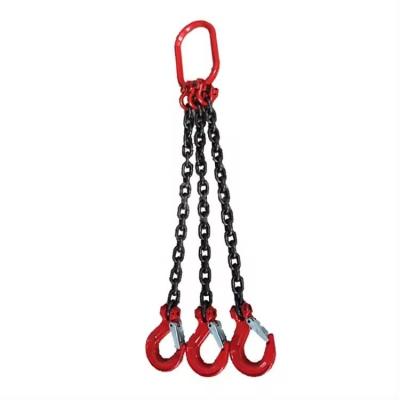 China Black Finish Lifting Chain Sling Hook Crane G80 Manganese Steel Chain Lifting Tool for sale