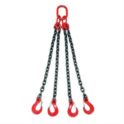 China Black Finish Lifting Chain Sling Hook Crane G80 Manganese Steel Chain Lifting Tool for sale