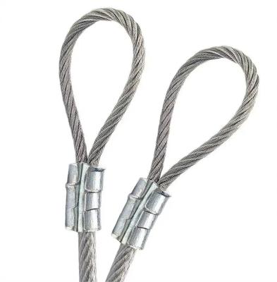 Cina Acciaio inossidabile 7x7 6x36 Dia 8mm IWRC RHRL Hard Soft Eye Finish Ungalvanized Sling in vendita