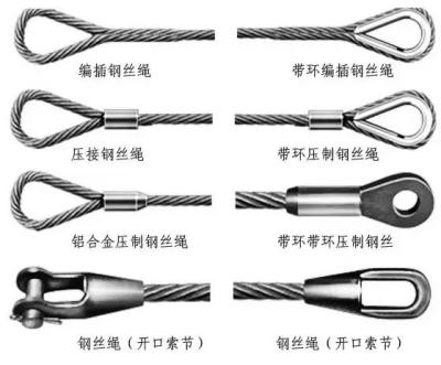 Cina Acciaio inossidabile 7x7 6x36 Dia 8mm IWRC RHRL Hard Soft Eye Finish Ungalvanized Sling in vendita