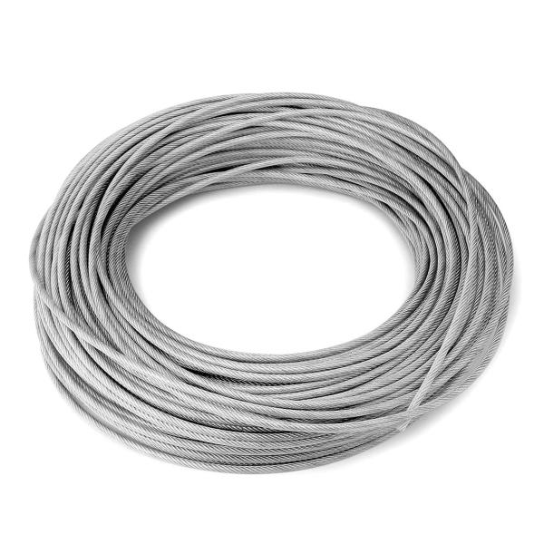 Quality 190LBS Breaking Strength 7x7 Vinyl Coated Steel Aircraft Cable Optimized for Outdoor for sale