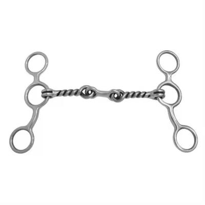 China Custom Horse Rider Bit Equestrian Horse Twist Bit with Harness and Polish Finish for sale