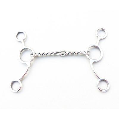 China Custom Horse Rider Bit Equestrian Horse Twist Bit with Harness and Polish Finish for sale