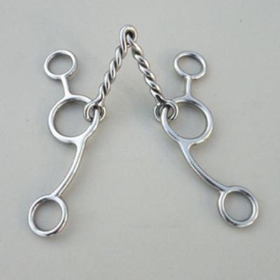 China Custom Horse Rider Bit Equestrian Horse Twist Bit with Harness and Polish Finish for sale