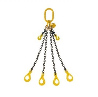 China 2t Working Loadlimit Black Finish G80 Double Leg Lifting Sling Chain for Construction for sale