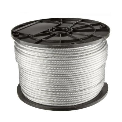 China Steel Grade AiSi Standard Galvanized Steel Strand Steel Wire Cable 1.2mm 2mm 1*7 1*19 for sale