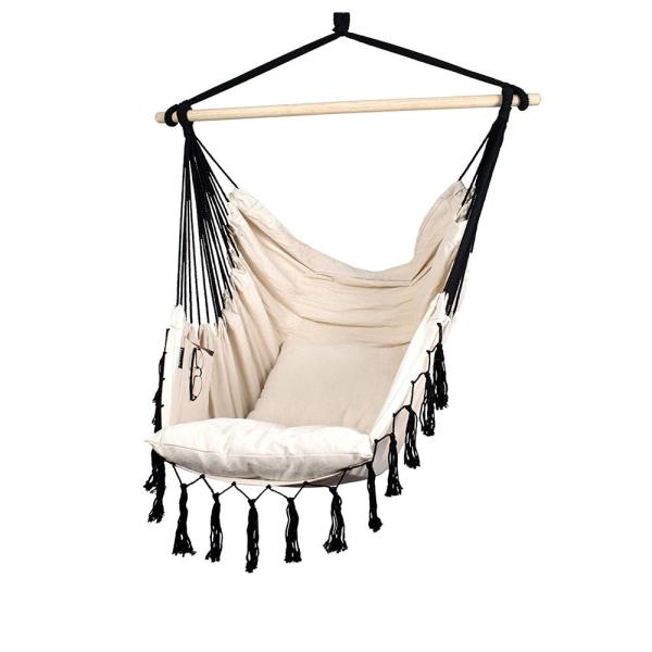 Quality Black And White Hammock Swing Chairs Indoor Hanging Chair Hammock High Strength for sale