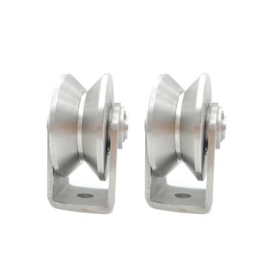 Cina Hotel And Home V Groove Gate Wheels Stainless Steel Bracket su misura in vendita