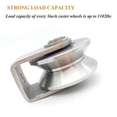 Cina Hotel And Home V Groove Gate Wheels Stainless Steel Bracket su misura in vendita