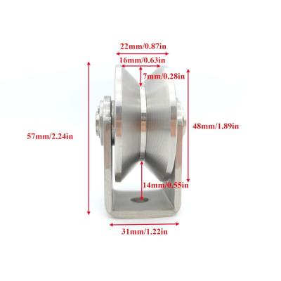Cina Hotel And Home V Groove Gate Wheels Stainless Steel Bracket su misura in vendita