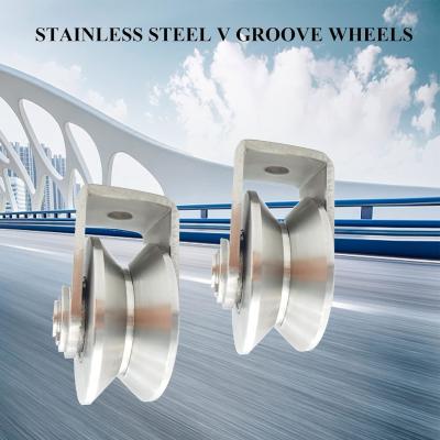Cina Hotel And Home V Groove Gate Wheels Stainless Steel Bracket su misura in vendita