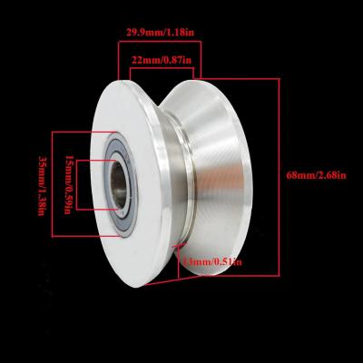 Cina Ruota a scanalatura a forma di V Ruota di porta rotante in acciaio inossidabile Ruota di porta scorrevole Puleggia pesante in vendita