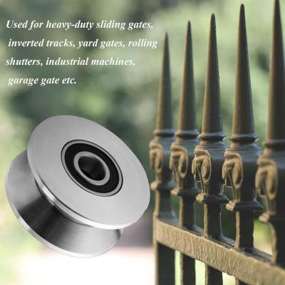 Cina Ruota a scanalatura a forma di V Ruota di porta rotante in acciaio inossidabile Ruota di porta scorrevole Puleggia pesante in vendita