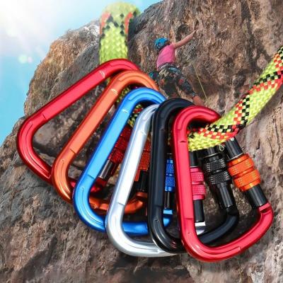 China Customized Logo and Color 25KN Aluminum Carabiner for Outdoor in Various Activities for sale