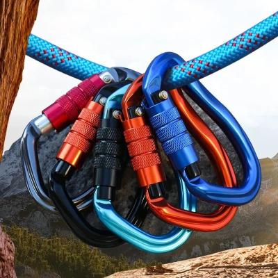 China Galvanized Aluminium Snap Hook Locking Carabiner Clips with Galvanized Finish for sale