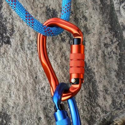 China Galvanized Aluminium Snap Hook Locking Carabiner Clips with Galvanized Finish for sale