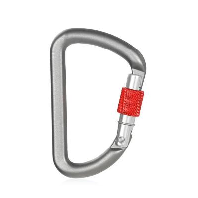 Aluminum D-Shaped Spring Snap Hook Climbing Carabiner for Outdoor Activities and Hiking