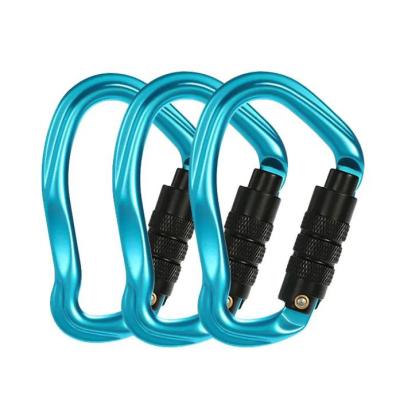 Aluminum Alloy 23kN Snap Hook Locking Carabiner for Heavy Duty Climbing Applications