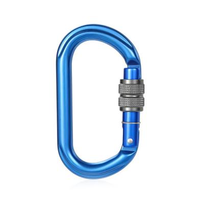 Industrial Applications 25kN Round Aluminum Locking Carabiner Clip with Snap Hook