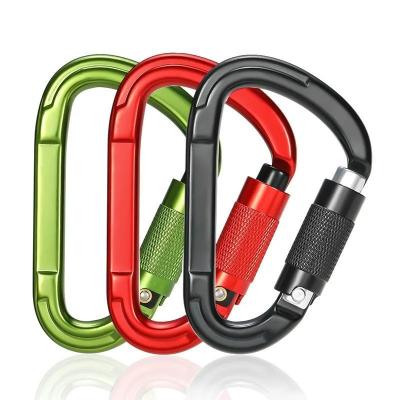 Cina Carabiner a vite a forma di D in alluminio per arrampicata ad alta resistenza in vendita