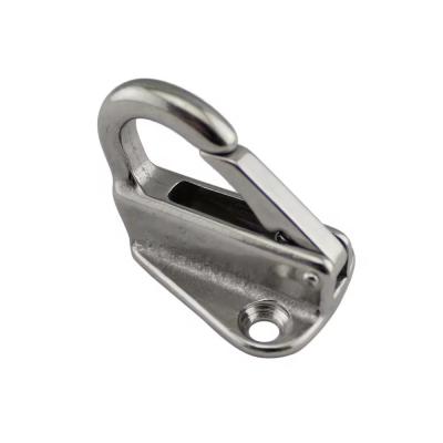 China Marine Fender Bracket Stainless Steel Spring Locked Fender Hook Snap Fending Hook Attach Rope Boat Sail Tug for sale