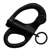 China Quick Release Fixed Shackle Black Marine Hardware With Round Ring for sale