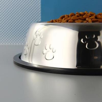 China Pet Bowls Feeders Stainless Steel Anti-Slip Dog Bowl Feeder for Home NO LCD Display for sale