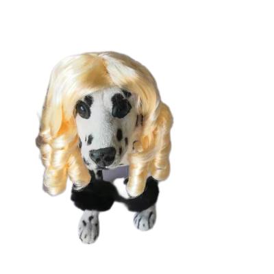 China Curly Afro Pet Wig for Large Dogs Fun Fluffy Breathable Perfect for Retro-Themed Parties and Costume Events for sale