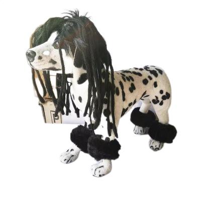 Cina Colori vivaci Perrucche sintetiche giocose per animali da compagnia Materiale regolabile per cani e gatti in vendita
