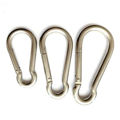 Cina Finitura lucidata in acciaio inossidabile 304 Carabiner Snap Spring Hook per attività all'aria aperta in vendita