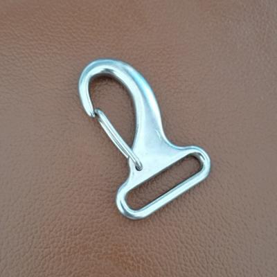 China Stainless Steel Attachment Fixing Spring Snap Hook with 32mm Silver Egg-Shaped Belt Hook for sale