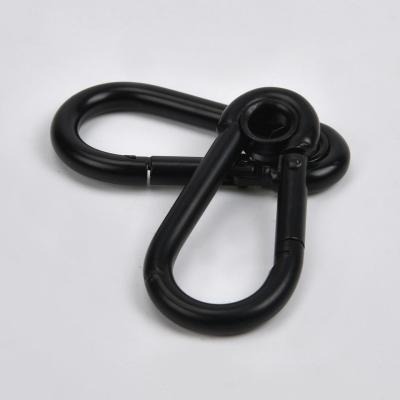 Cina Carabiner a molla di acciaio inossidabile rivestito di nero per qualsiasi ambiente in vendita