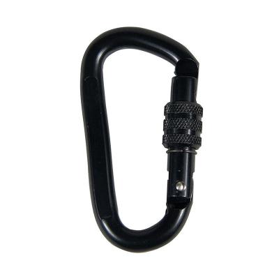 China Polished Finish Heavy Industry 18KN Locking Carabiner Buckle Clip for Hammock Camping for sale
