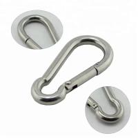 Quality Heavy Industry 8mm Stainless 304/316 Outdoor Chain Safety Spring Clip Carabiner for sale