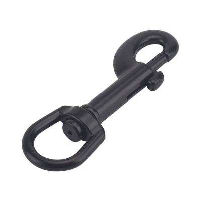 China OEM Acceptance Black Finish Direct Rotating Metal Snap Carabiner Hook for Purchase for sale