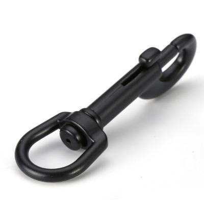 China OEM Acceptance Black Finish Direct Rotating Metal Snap Carabiner Hook for Purchase for sale