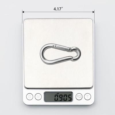 China Polished Finish Stainless Steel Carabiner Snap Spring Hook Clip with OEM Acceptance for sale