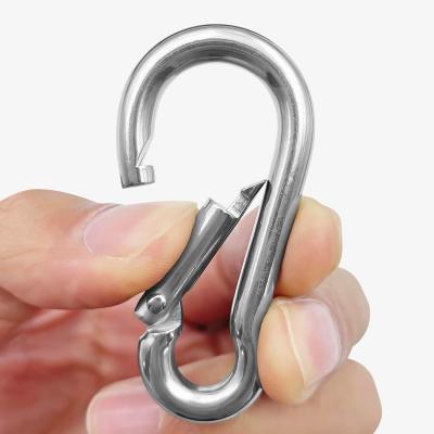 China Polished Finish Stainless Steel Carabiner Snap Spring Hook Clip with OEM Acceptance for sale