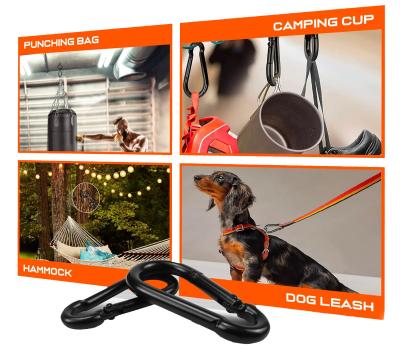 Cina OEM Finitura di ossido nero di acciaio al carbonio Snap Hook Carabiner personalizzabile per B2B in vendita