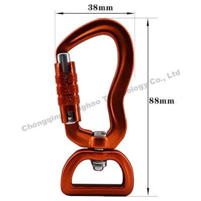 China 11.4KG Pet Leash Automatic Lock Rotating Buckle with Aviation Aluminum Alloy Hardware for sale