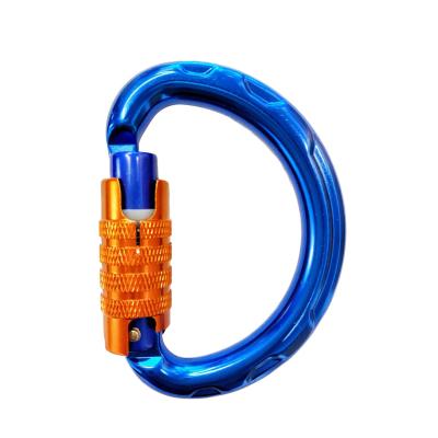 China Other Aluminum Carabiner Customized D-shaped Lock for Climbing Equipment for sale