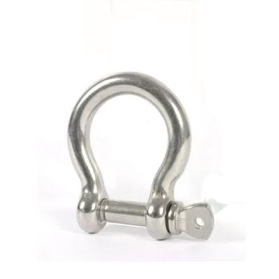 China Precision Casting Technology Black and Silver Polished Stainless Steel 304/316 D Shackle Bow Shackle for Fastening for sale