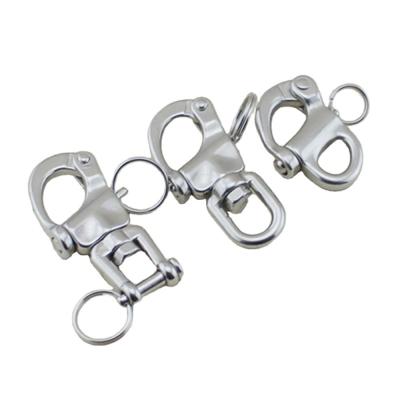 China Silver Marine Quick Release Swivel Eye Snap Shackle for Smooth Lifting and Connecting for sale