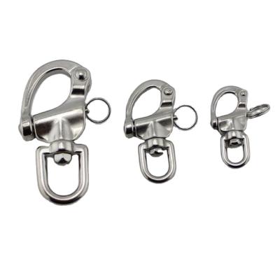 China Silver Marine Quick Release Swivel Eye Snap Shackle for Smooth Lifting and Connecting for sale