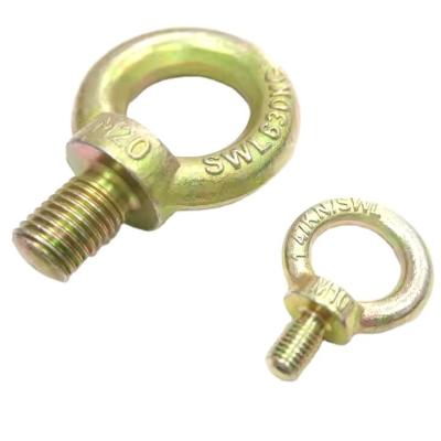 Acier galvanisé M20 Zinc plaqué goutte forgée vis de levage de l'oeil anneau JIS1168 boulon d'oeil
