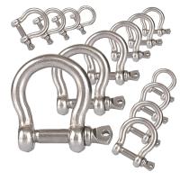 China Precision Casting Technology Heavy Duty D Ring Shackle for Bow Rigging Applications for sale