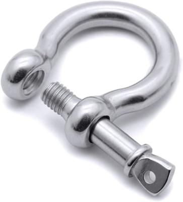 China Precision Casting Technology AISI304 316 Stainless Steel Us Type Bow Shackle with Collar Pin for sale